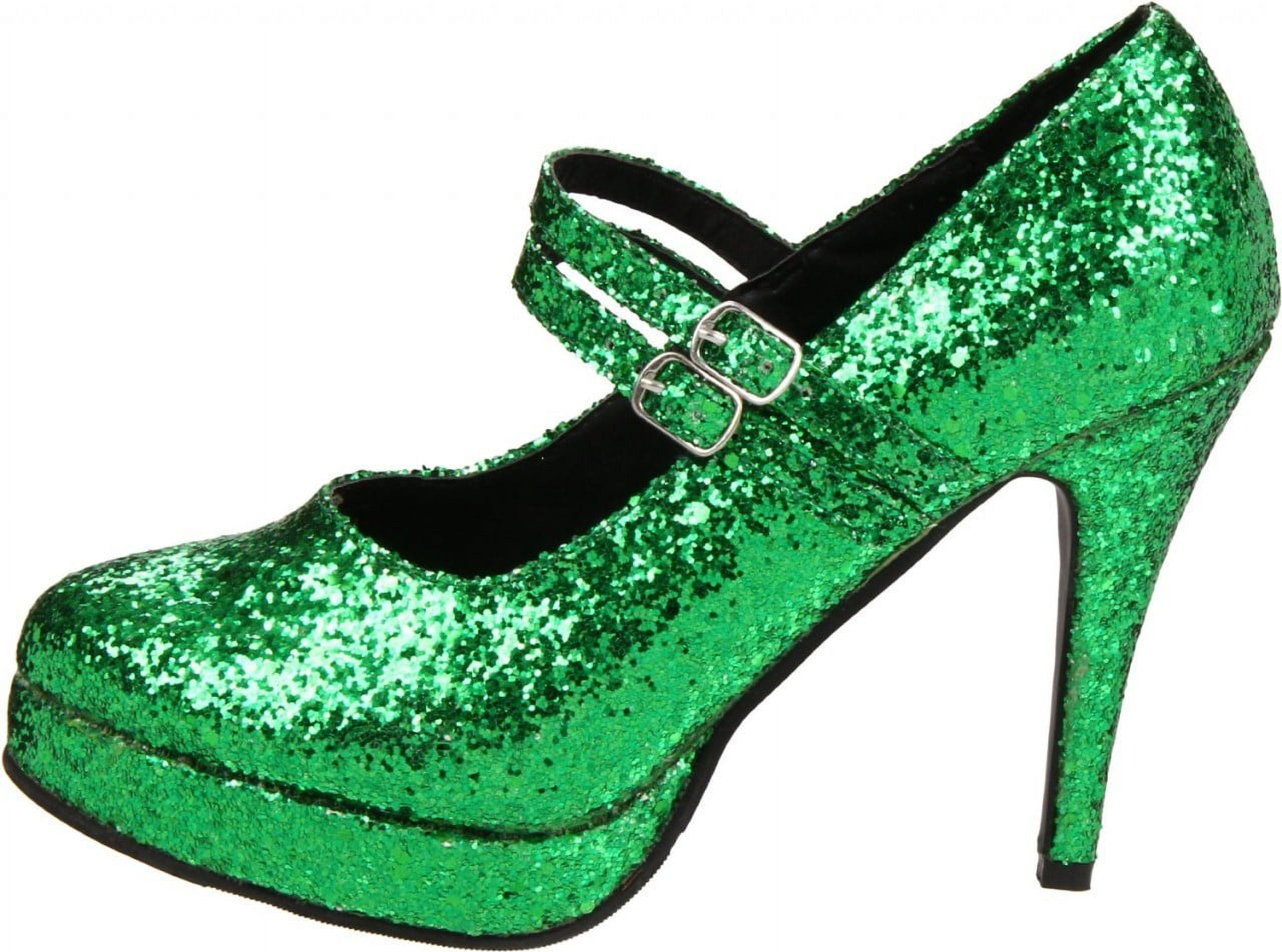 421-JANE-G, 4" Double Strap Glitter Mary Jane Shoes - Walmart.com