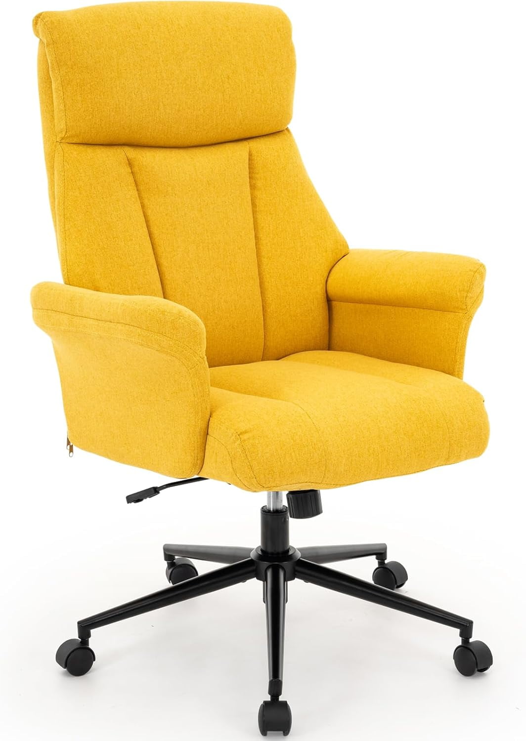 422 Linen Fabric Home Office Chair with Ergonomic Design,Stylish High ...