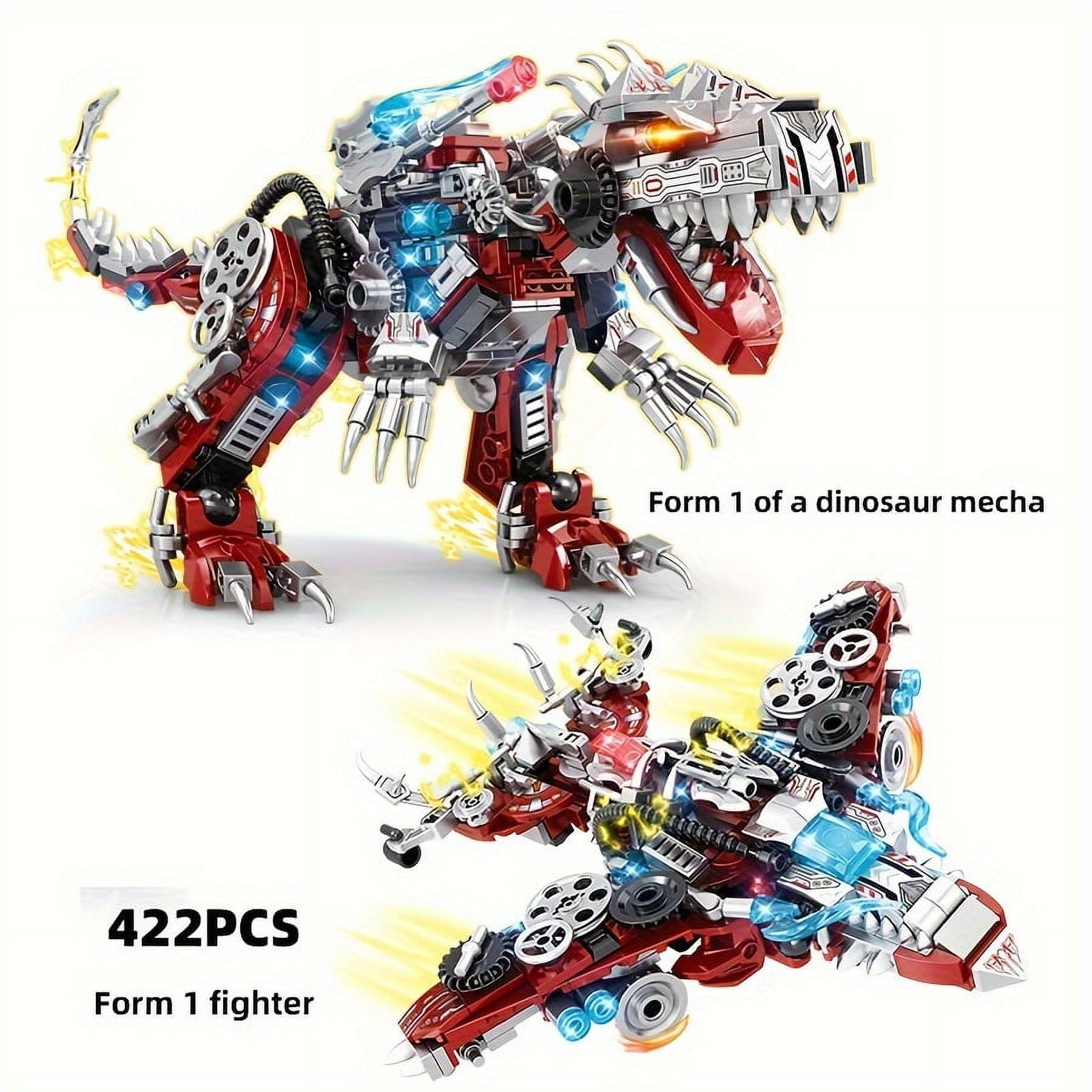 422pcs Dinosaur Mecha Building Set 2IN1 Assembly Building Blocks ...