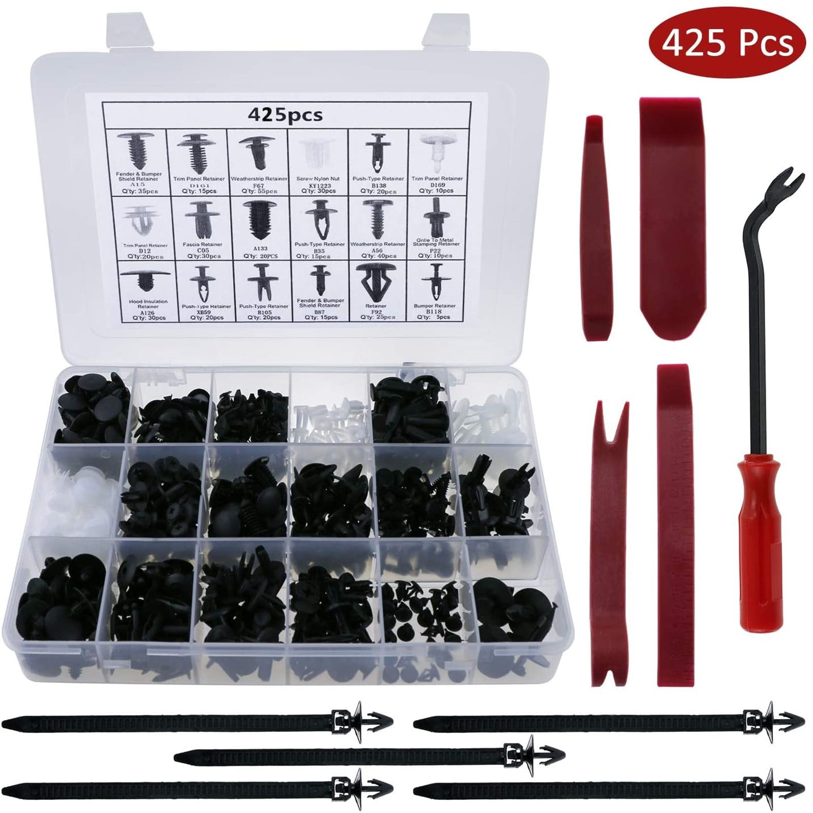 425 PC Door Panel Clips, Car Interior Trim Fasteners, Stainless Steel ...