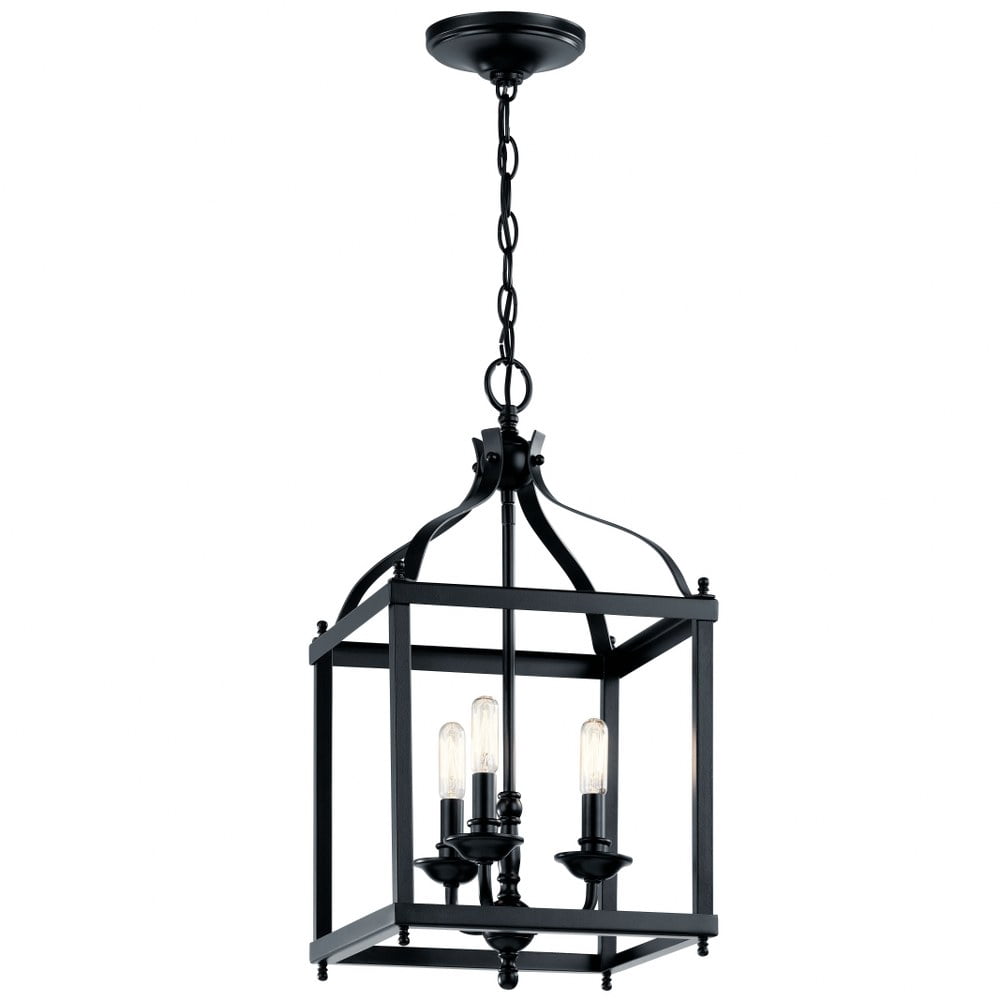 42566BK Kichler Lighting Larkin - 3 light Cage Foyer - with Traditional ...