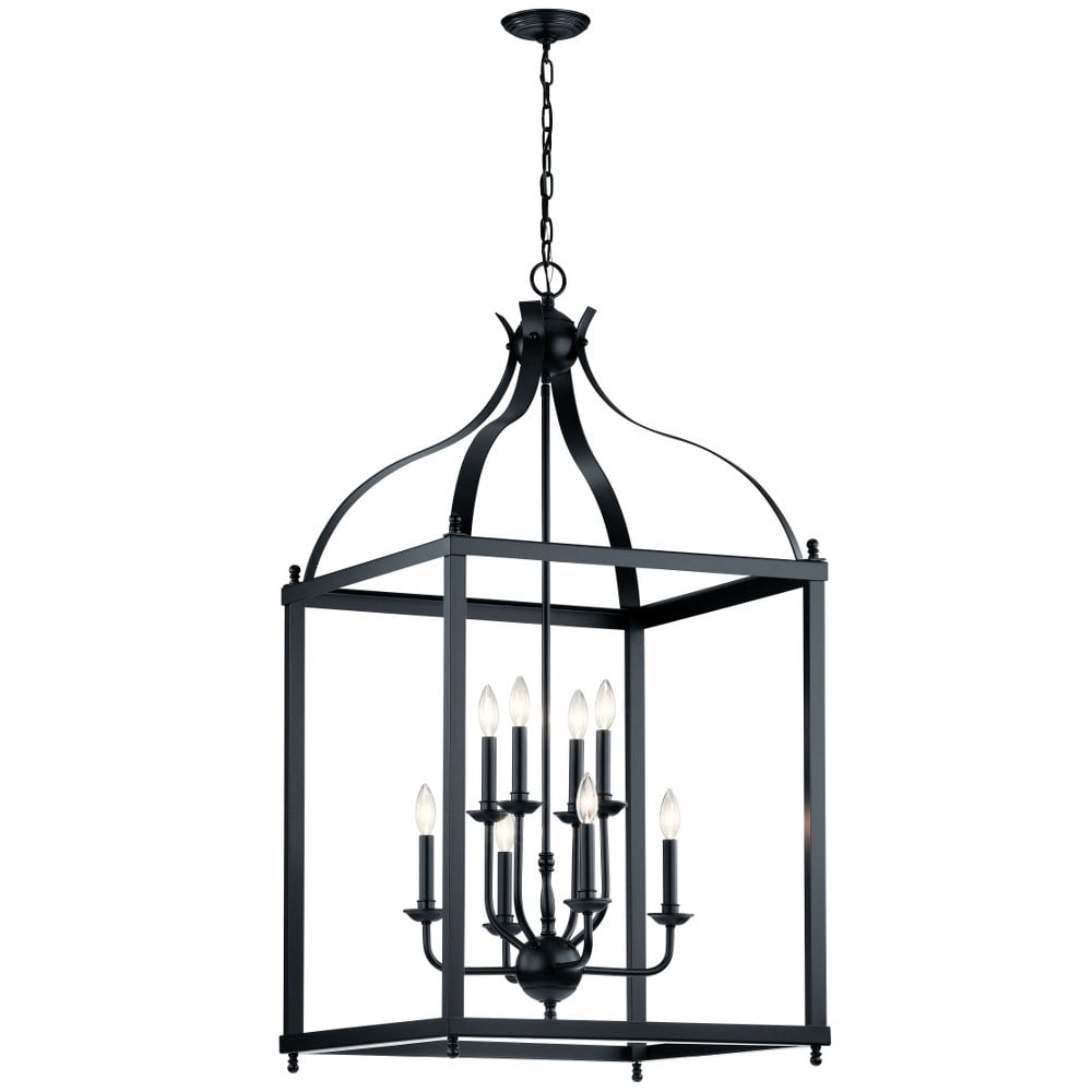 42591BK-Kichler Lighting-Larkin - 8 light Foyer Chandelier - with ...