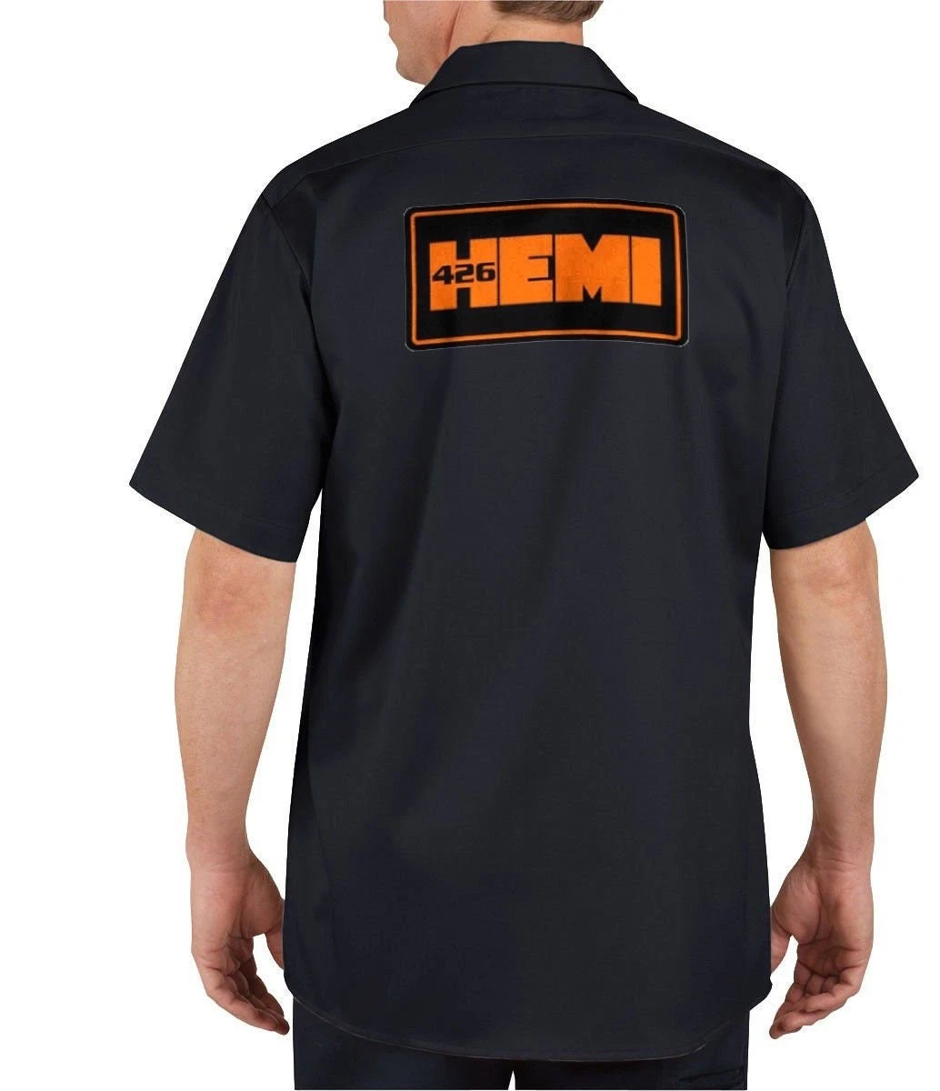 426 Hemi - Mechanics Graphic Work Shirt Short Sleeve (2XL,Black ...