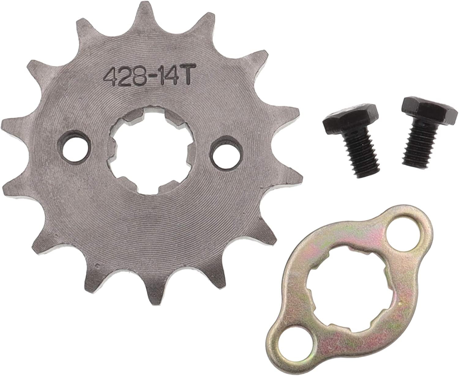 428 14T 17mm with Retainer Clip and Bolts Front Engine Sprocket for ...