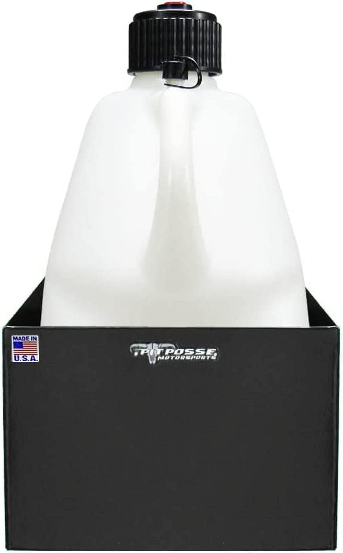 429Bk Single Black Utility Fuel Jug Rack Holder Aluminum Enclosed Race ...