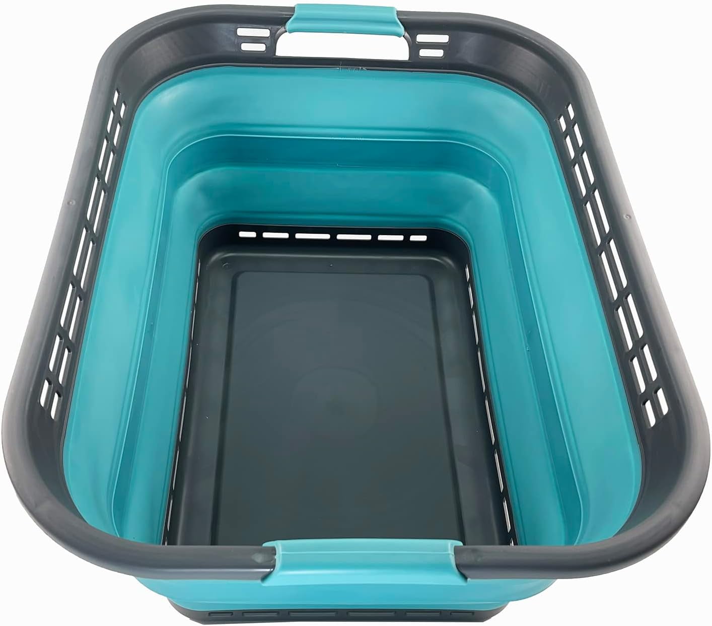 42L (11 Galloons) Collapsible Plastic Laundry Basket - Foldable Pop Up ...