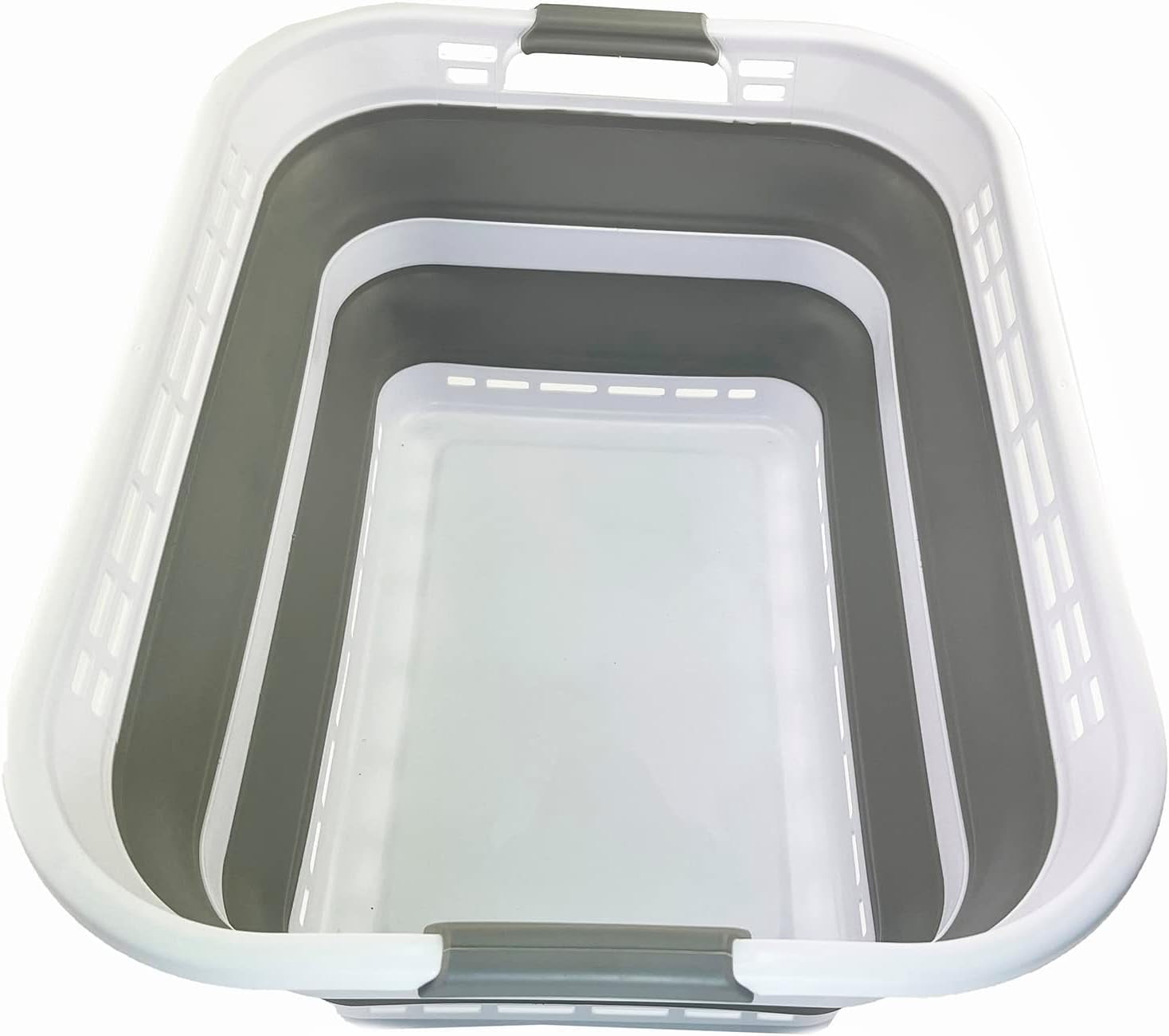 42L (11 Galloons) Collapsible Plastic Laundry Basket - Foldable Pop Up ...