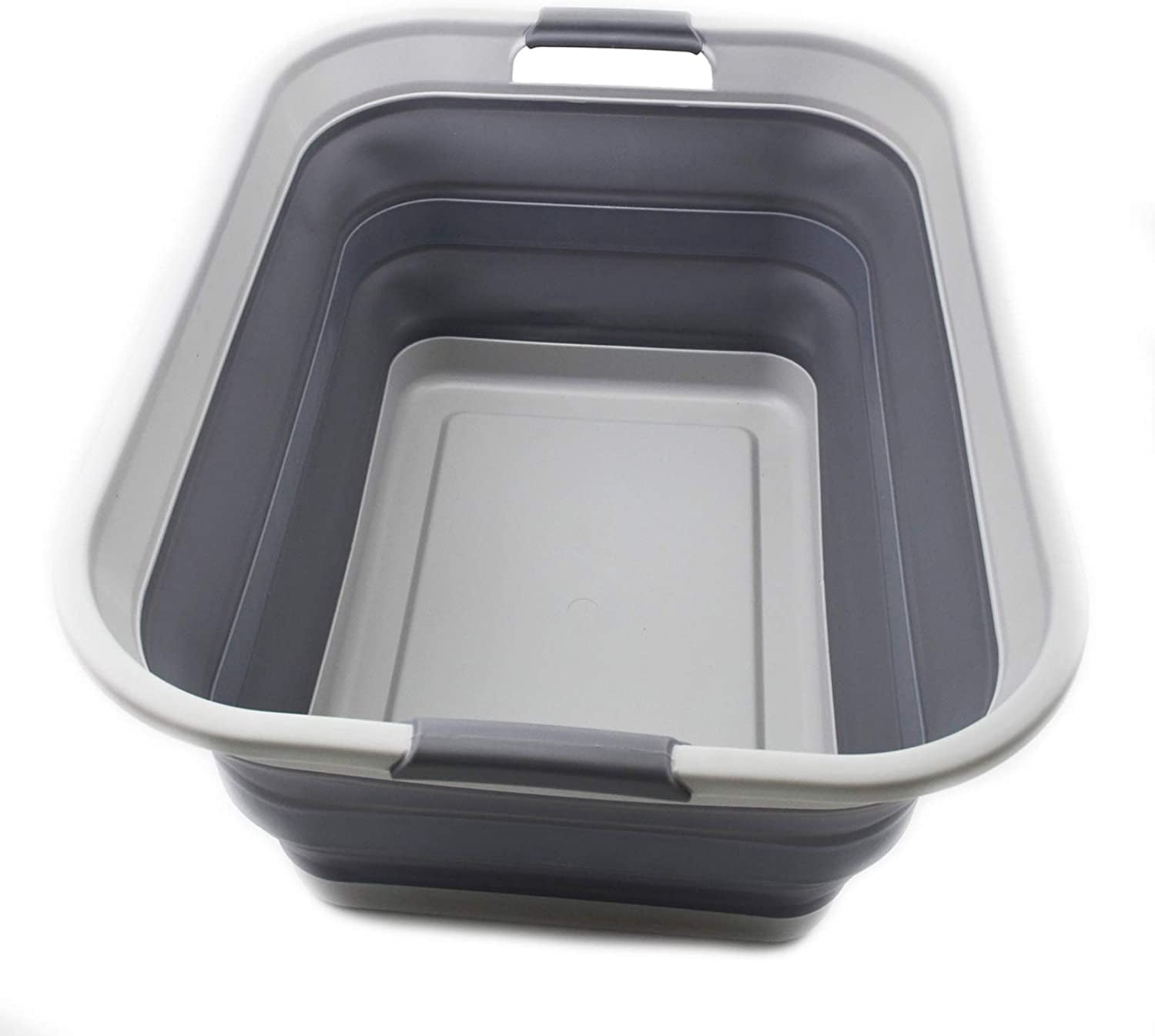 42L(11 gallon) Collapsible Plastic Laundry Basket-Foldable Pop Up ...