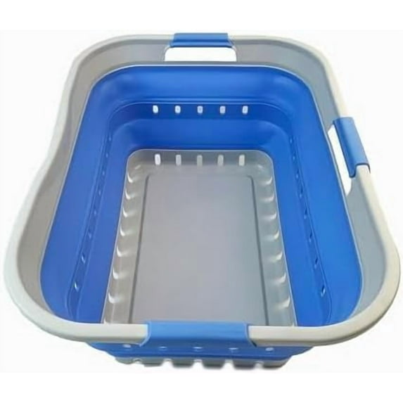 42L (11 gallon) Collapsible Plastic Laundry Basket - Foldable Pop Up ...