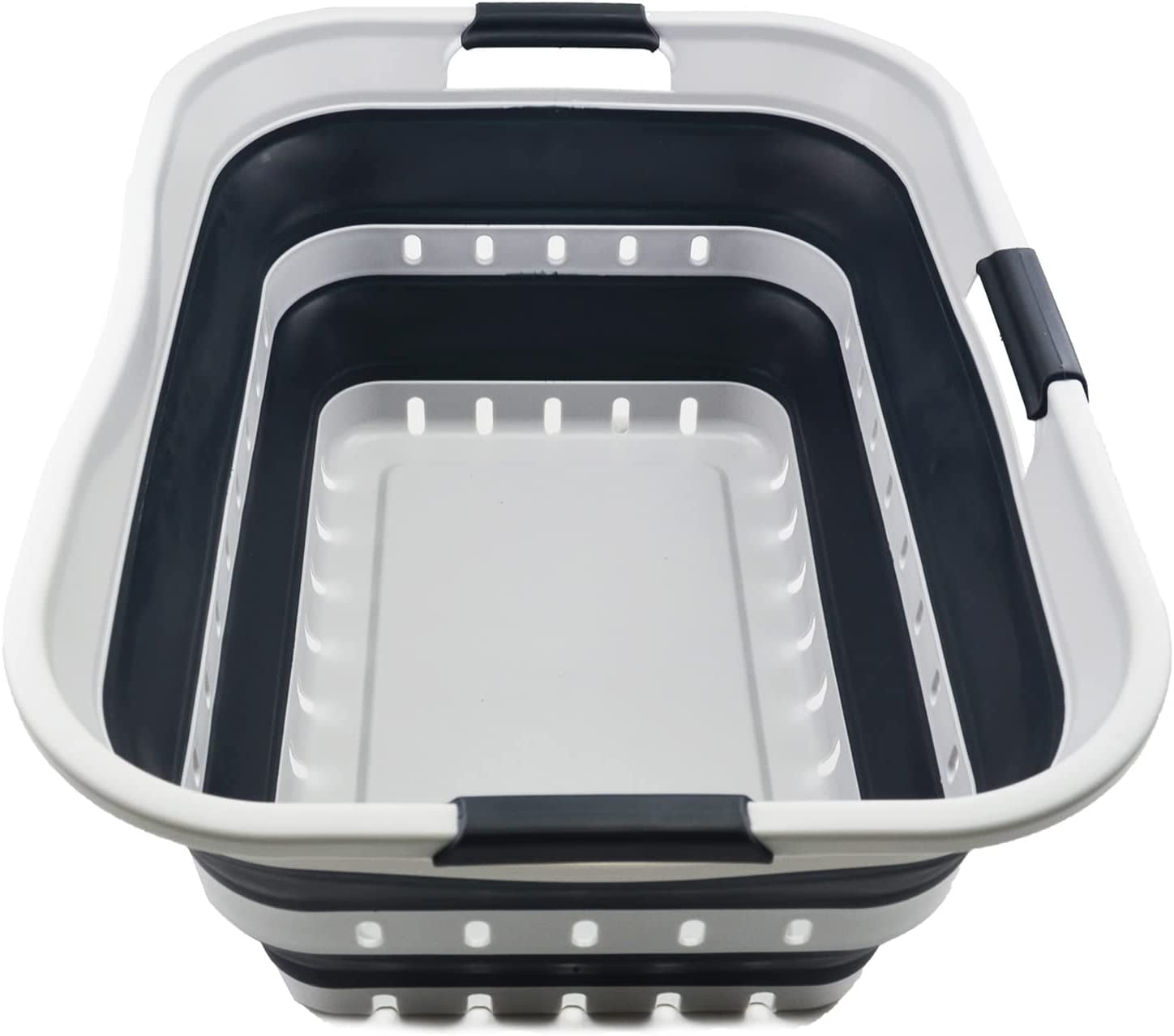 42L (11 gallon) Collapsible Plastic Laundry Basket - Foldable Pop Up ...