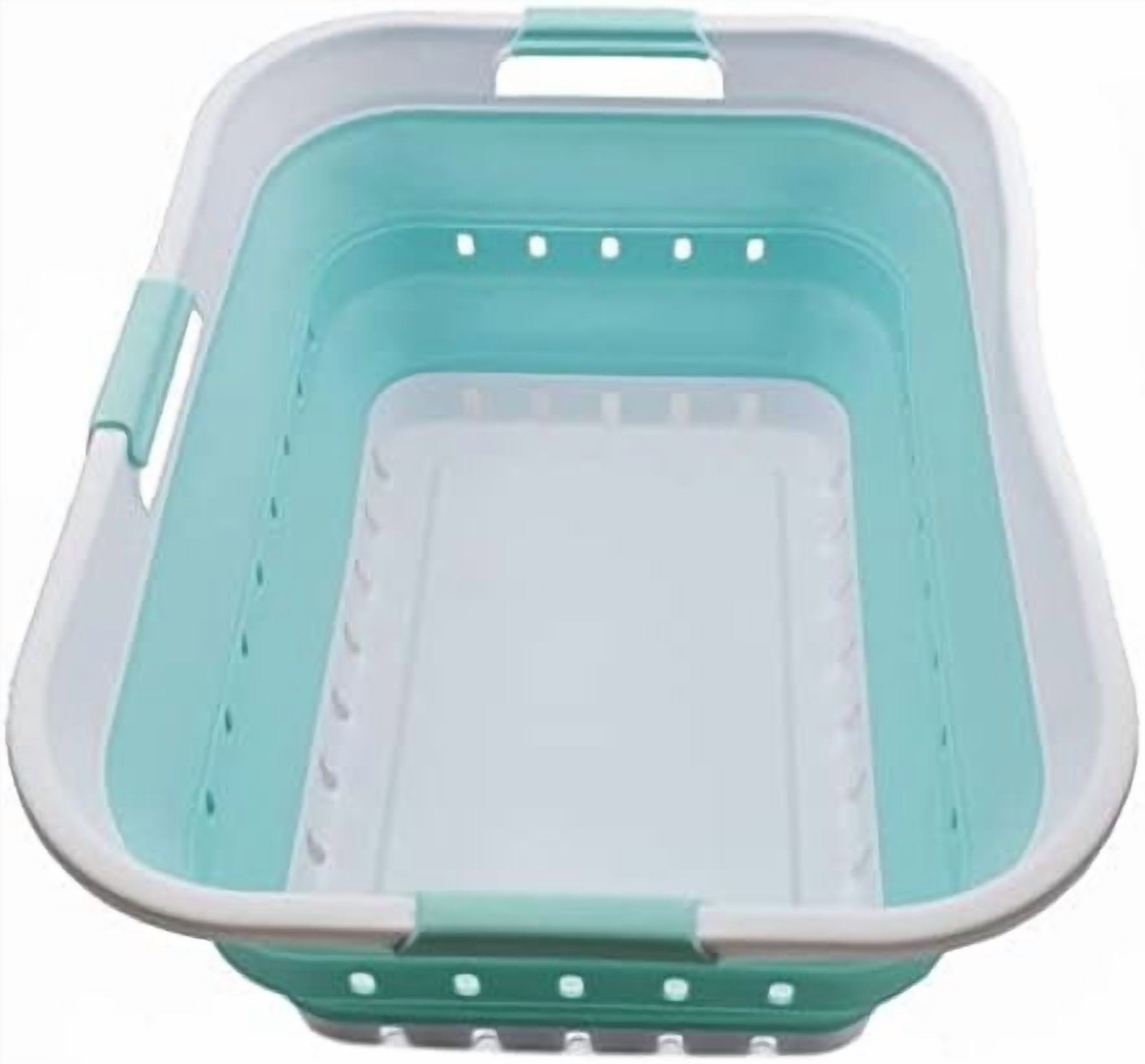 42L (11 gallon) Collapsible Plastic Laundry Basket - Foldable Pop Up ...