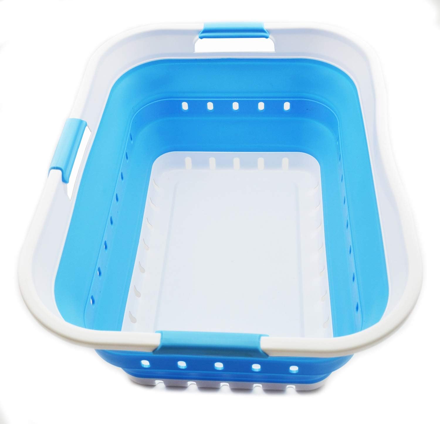 42L (11 gallon) Collapsible Plastic Laundry Basket - Foldable Pop Up ...