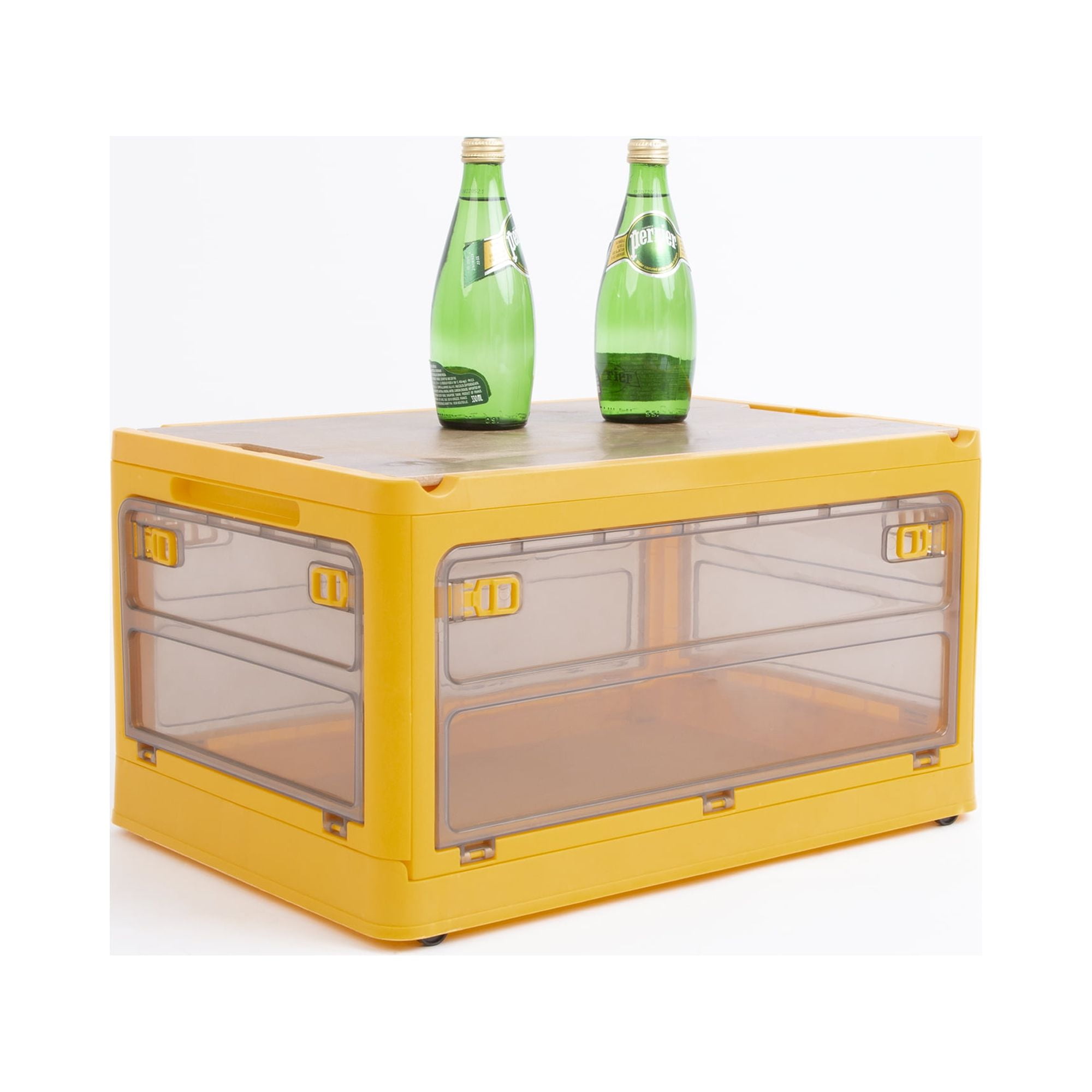 Collapsible Storage Container with Wood Lid - 42L Capacity - Walmart.com