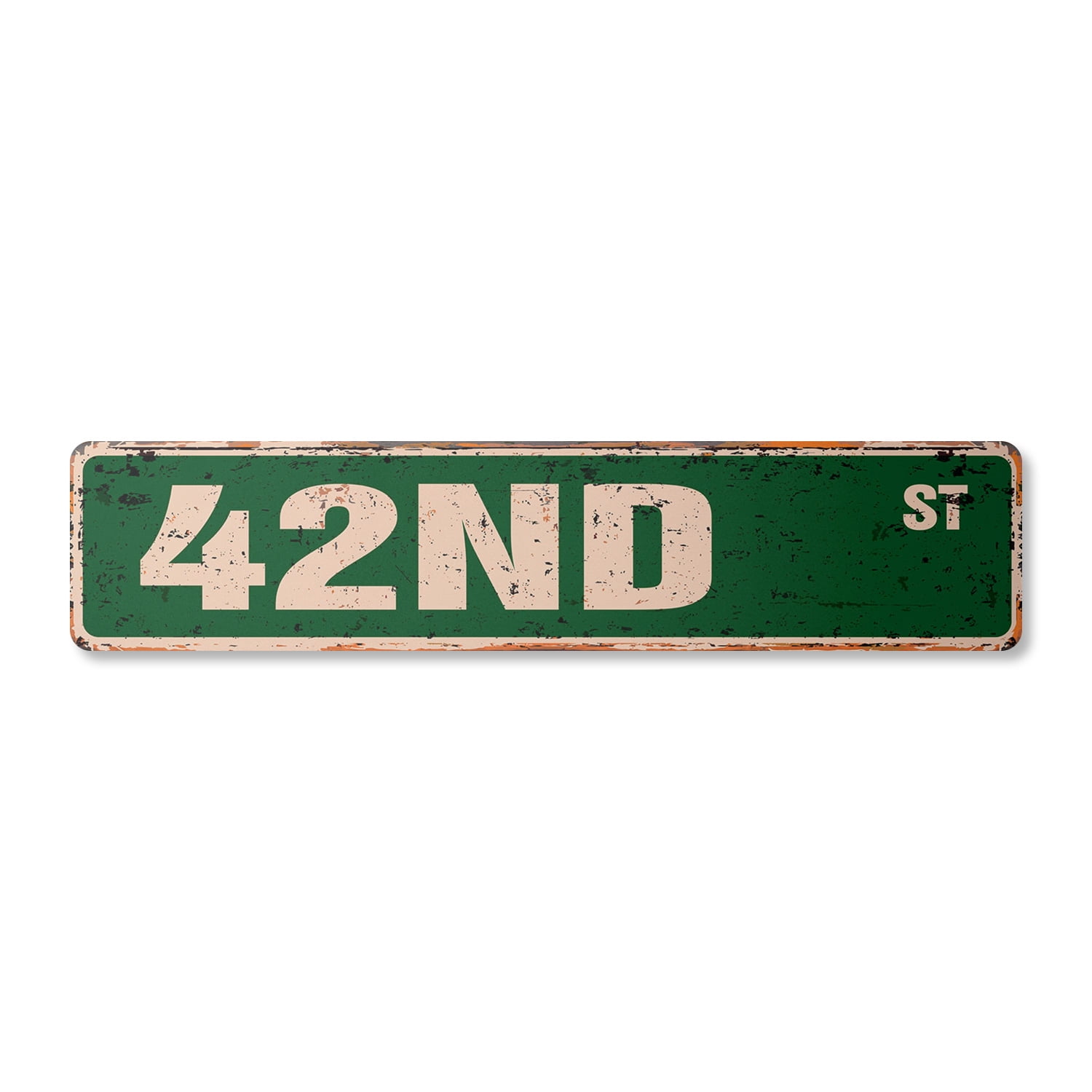 42ND Vintage Aluminum Street Sign New York borough Manhattan theater ...