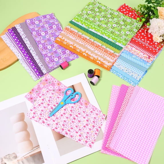 42PCS Cotton Fabric Bundles 10x10 inch Cotton Fabric Patchwork Squares ...