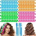 42PCS Heatless Wave Curlers for Extra Short Hair, No Heat Wavy Curls ...