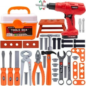 Kids Toy Tools Collection with Construction Sets and Accessories