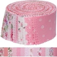 42PCS Pink Cotton Jelly Roll Fabric Strips 2.5×44 Inch Precut Quilting ...