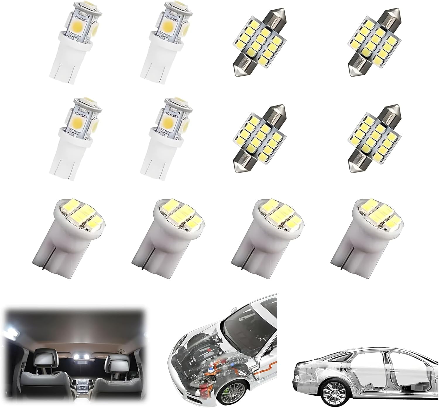42PCS Universal Car LED Bulb Set - Interior Car Lights, Led Combination ...