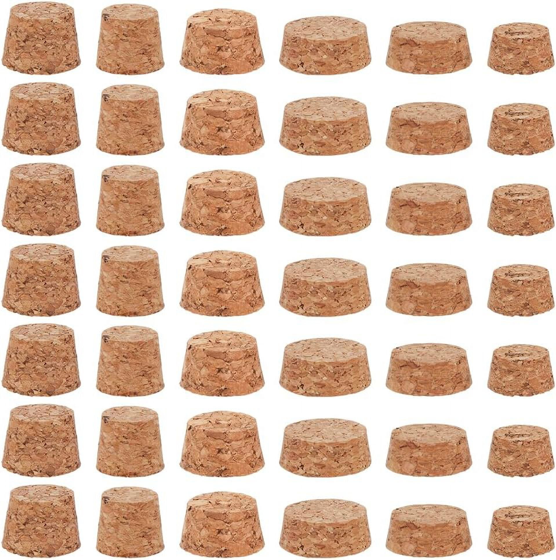 42Pcs 6 Sizes Tapered Cork Plugs Cork Bottle Stoppers 0.77 to 1.2 Inch ...