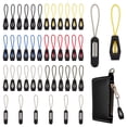 42Pcs 7 Colors Plastic Zipper Pull Tabs with Polyester Rope Mixed Color ...