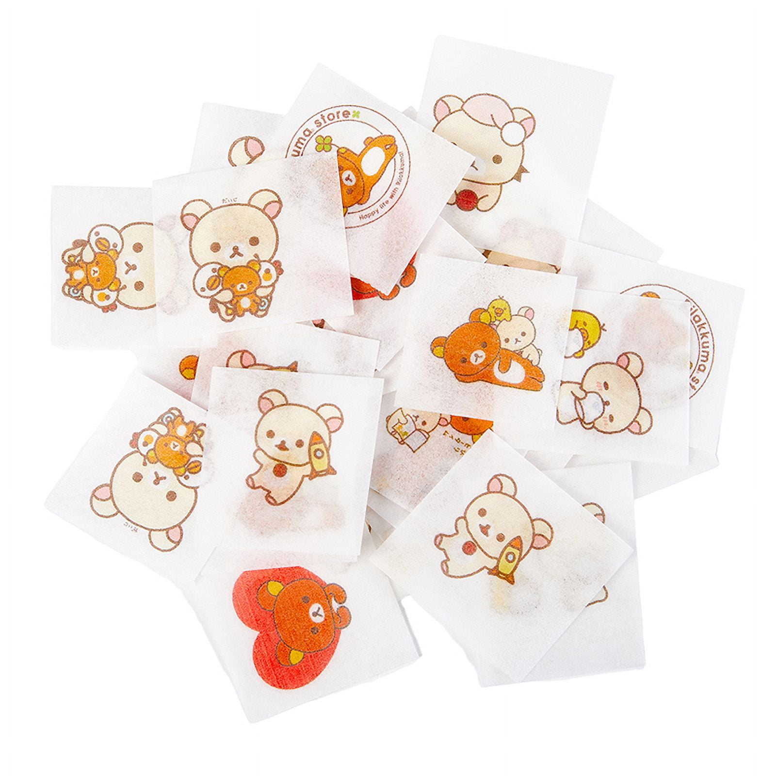 42Pcs/Box Edible Glutinous Rice Paper Steamed Buns Cartoon Stickers ...
