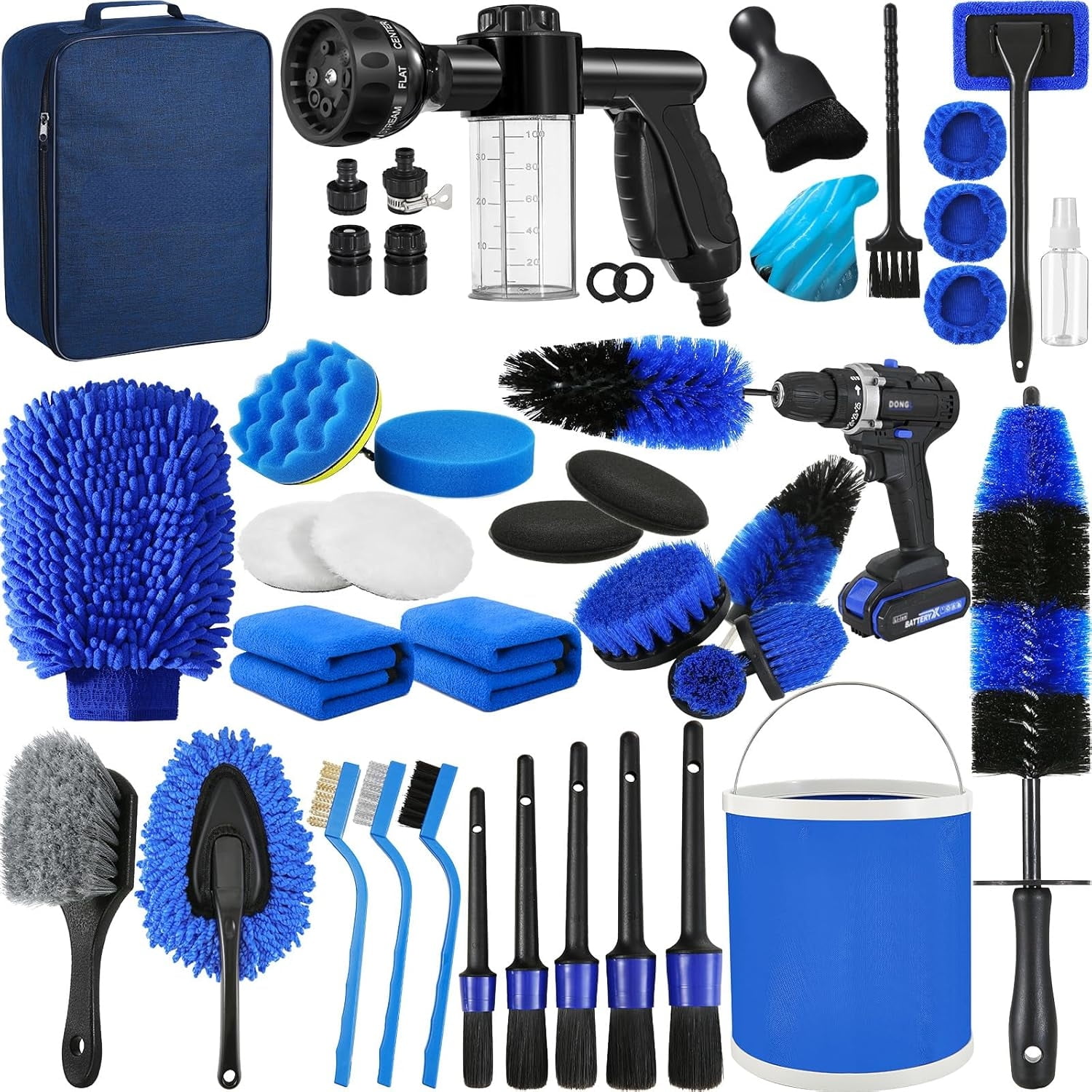 42Pcs Car Detailing Kit, Car Detailing Brush Set, Car Wash Cleaning Kit ...