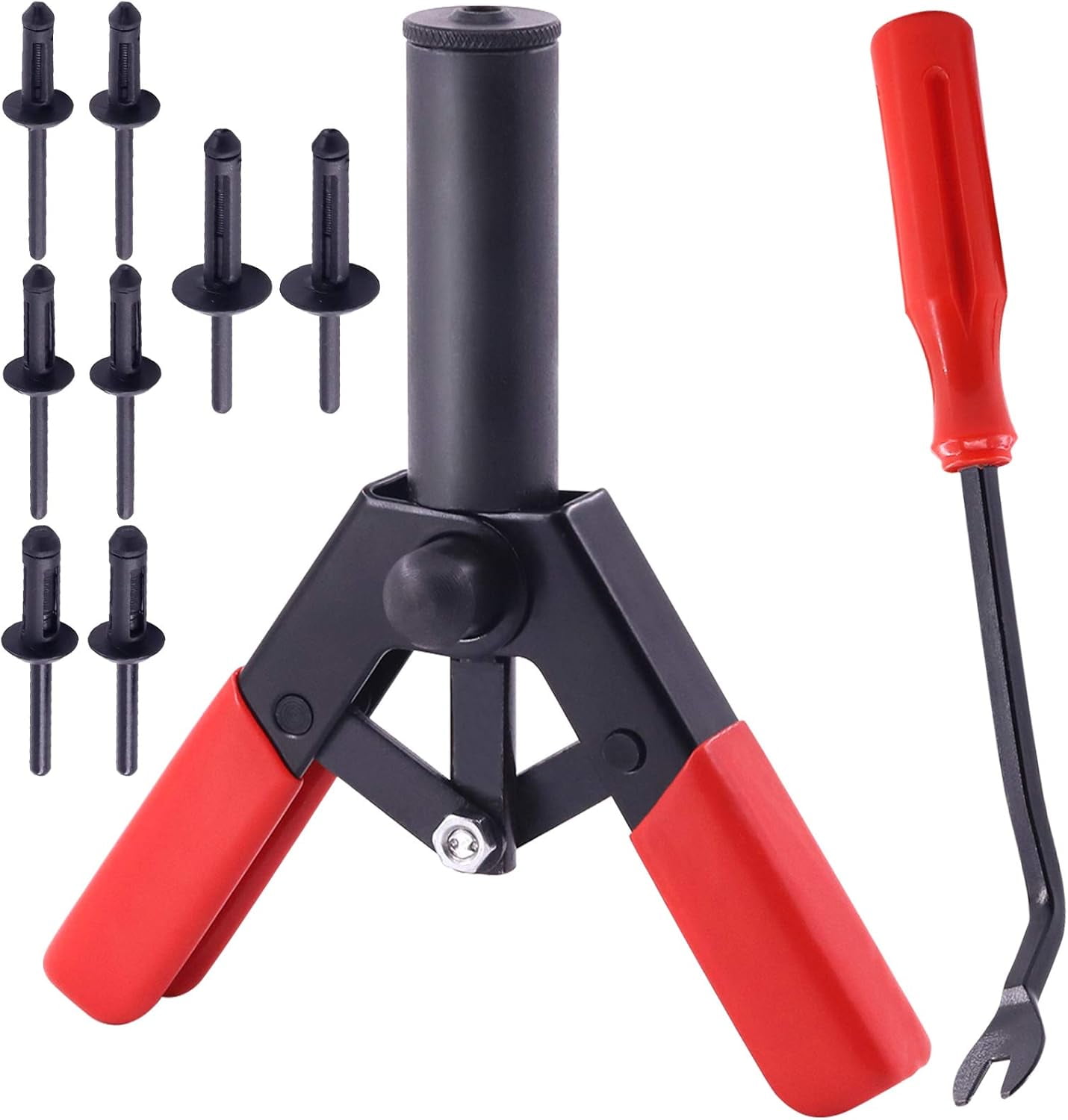 42Pcs Plastic Rivet Gun Set with 40Pcs 4Sizes Nylon Blind Rivets and ...