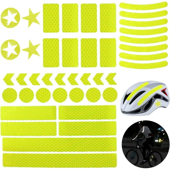 42Pcs Reflective Stickers, Reflective Helmet Bicycle Stickers, Driveway ...