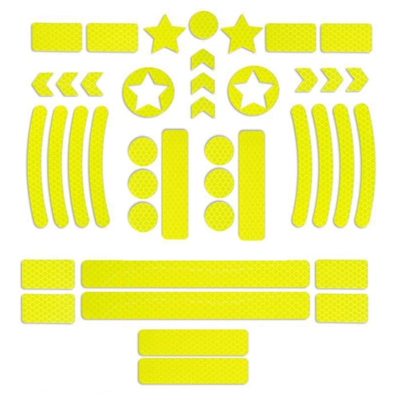 42Pcs Reflective Stickers, Reflective Helmet Bicycle Stickers ...