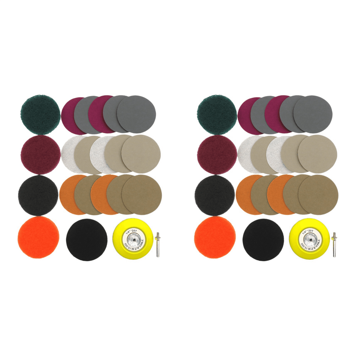 42Pcs/Set 3Inch DIY Car Lights Kit Automotive Polishing Scouring Cloth ...