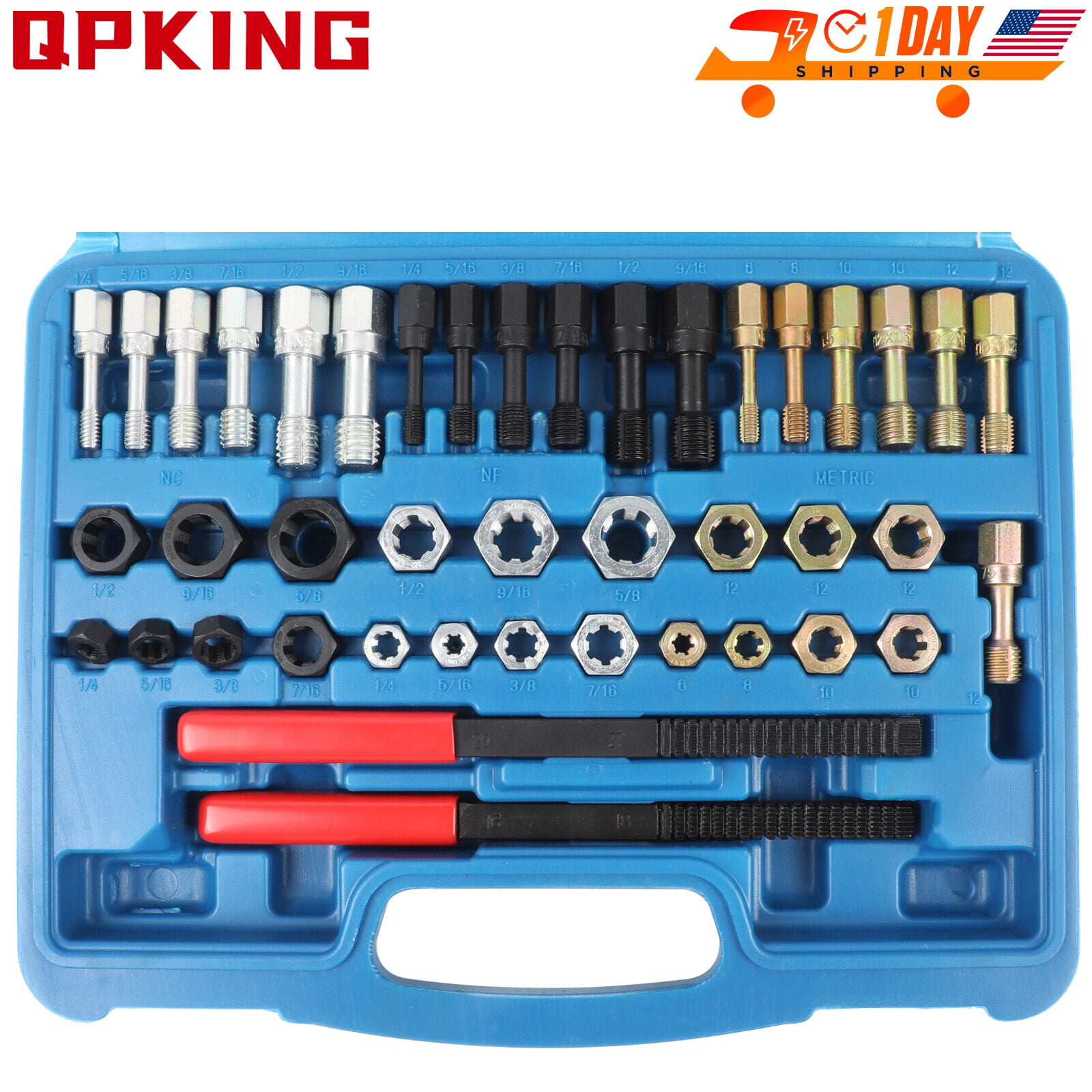 42Pcs Thread Chaser Set Rethread Repair Tool UNC UNF Metric Thread Restorer Kit - Walmart.com