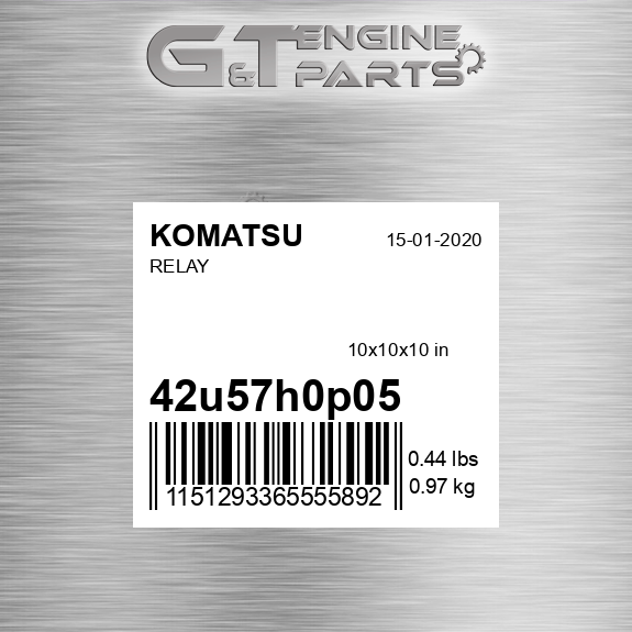 42U-57-H0P05 RELAY fits KOMATSU (New OEM) - Walmart.com