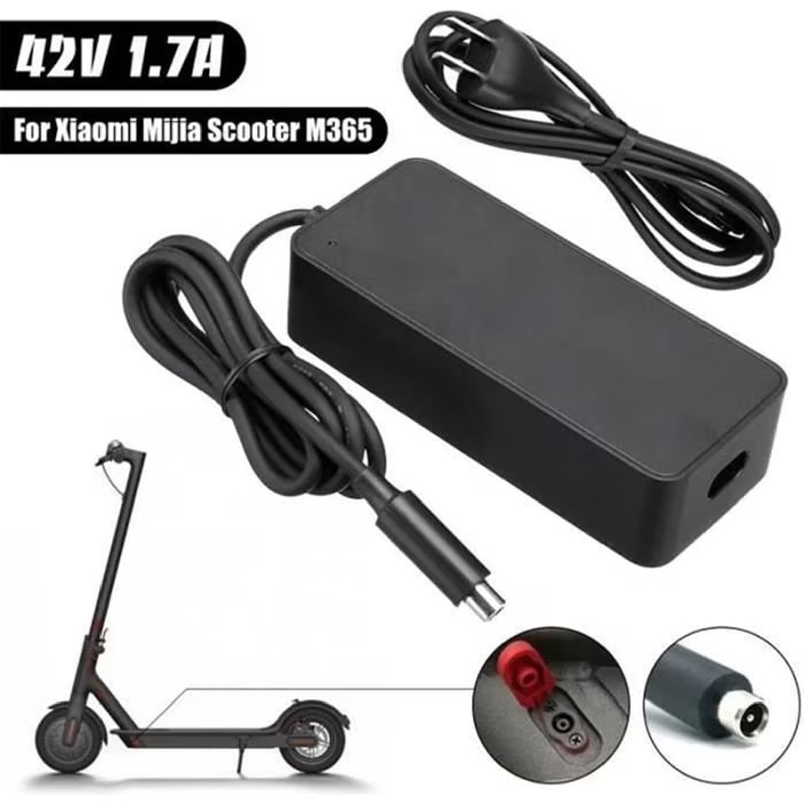 42V 1.7A Lithium Battery Charging Plug Battery Adapter M365 Electric ...