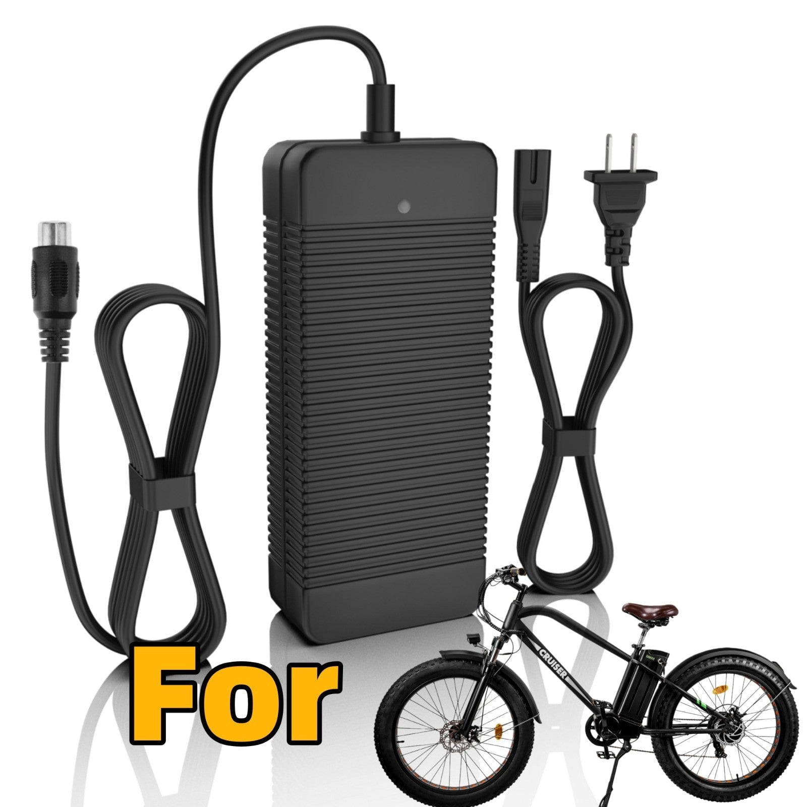 42V Charger Compatible with NAKTO Cruiser 26" Fat Tire 36V Lithium-ion ...