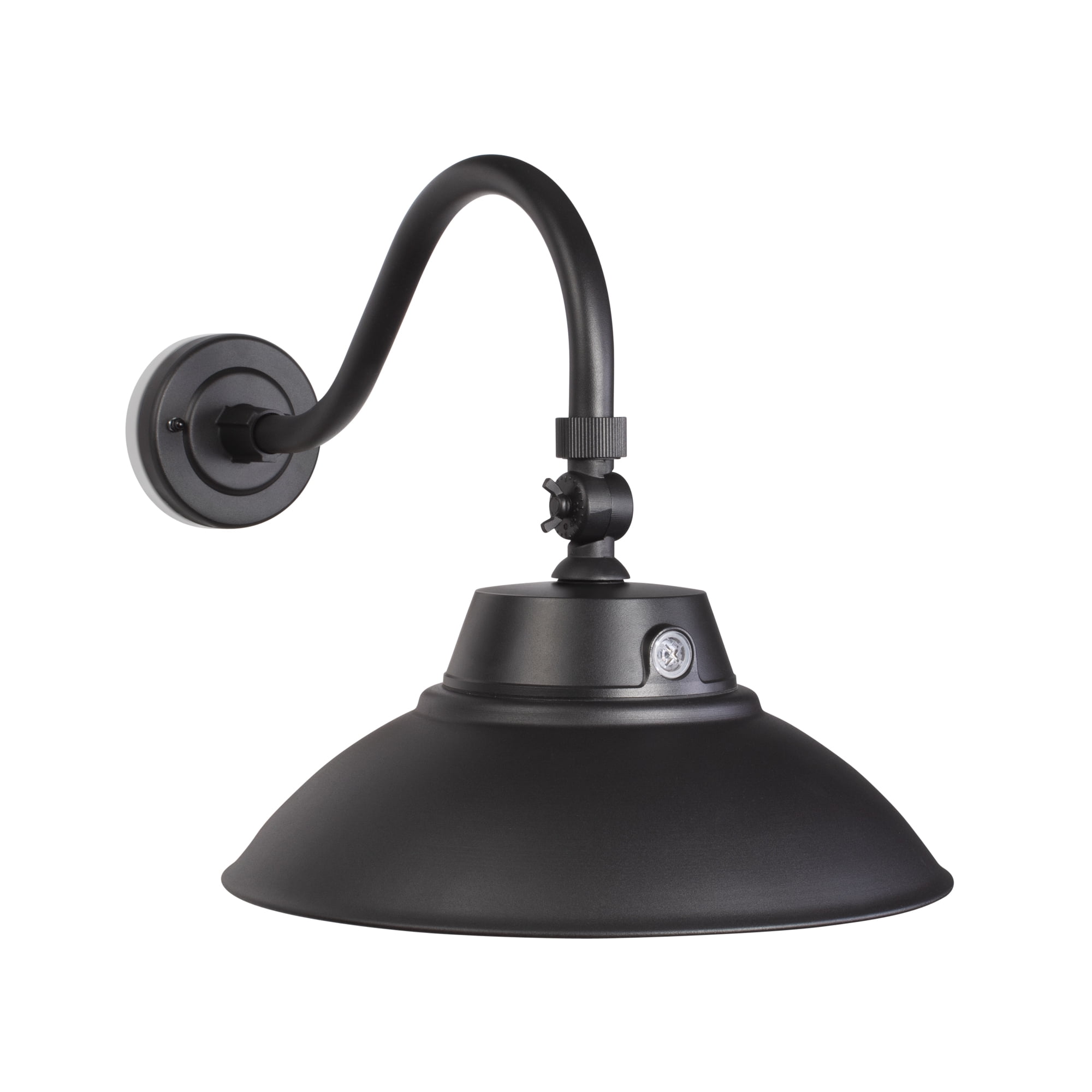 42W/35W/28W LED Black Gooseneck Barn Light Fixture, 14in Diameter with ...