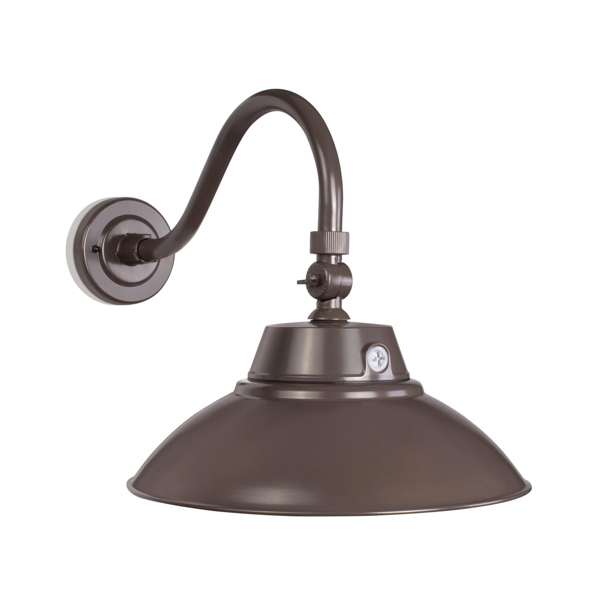 42W/35W/28W LED Brown Gooseneck Barn Light Fixture, 14in Diameter with ...
