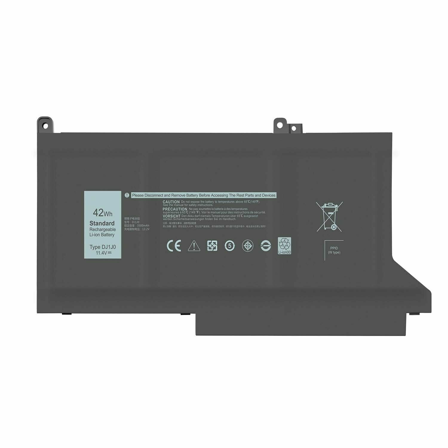 42Wh DJ1J0 Laptop Battery For DELL Latitude 12 7000 7280 7480 Series ...