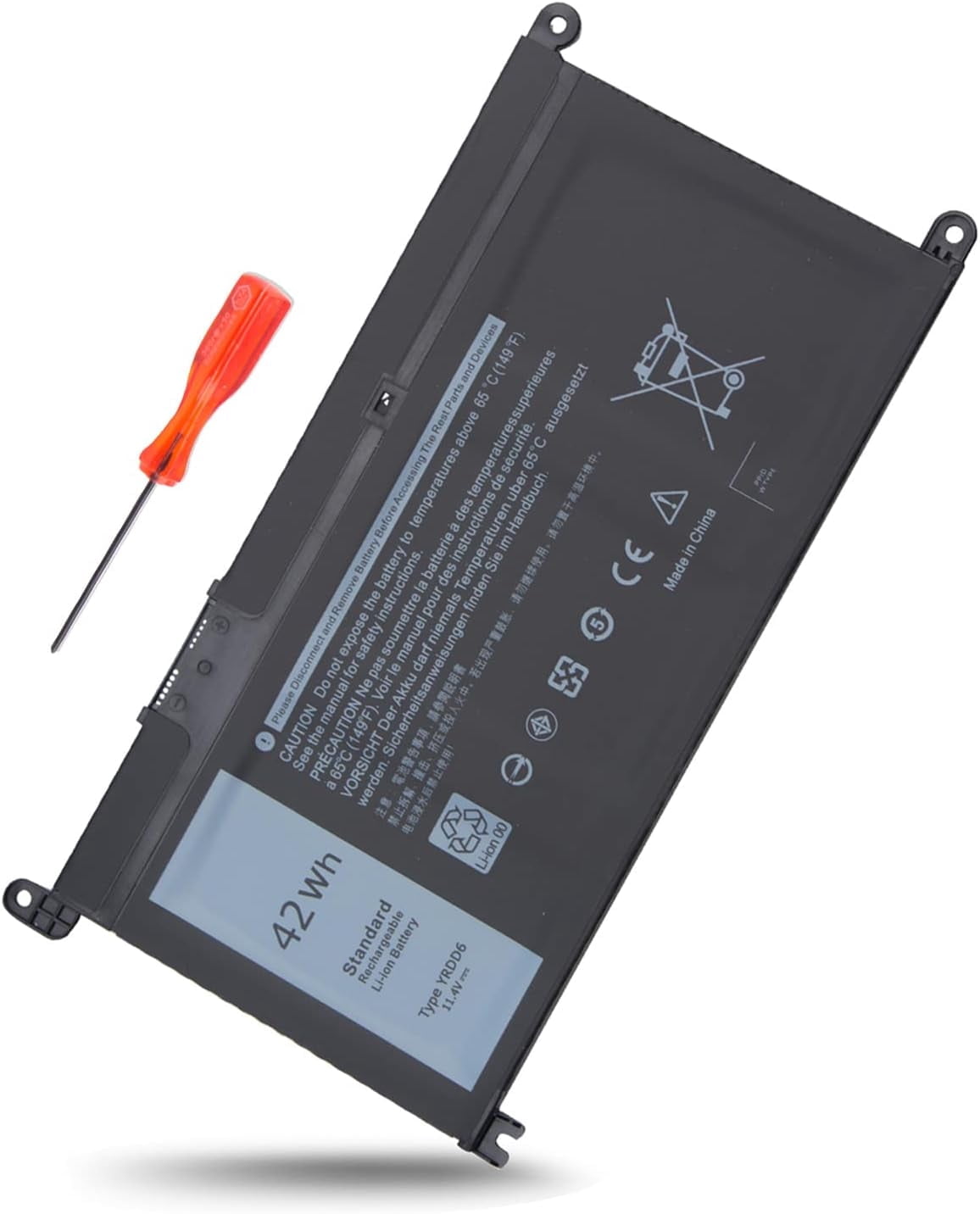 Zmoon Laptop Battery YRDD6 Li-ion 42Wh, 11.4V, 3500mAh, for Dell ...