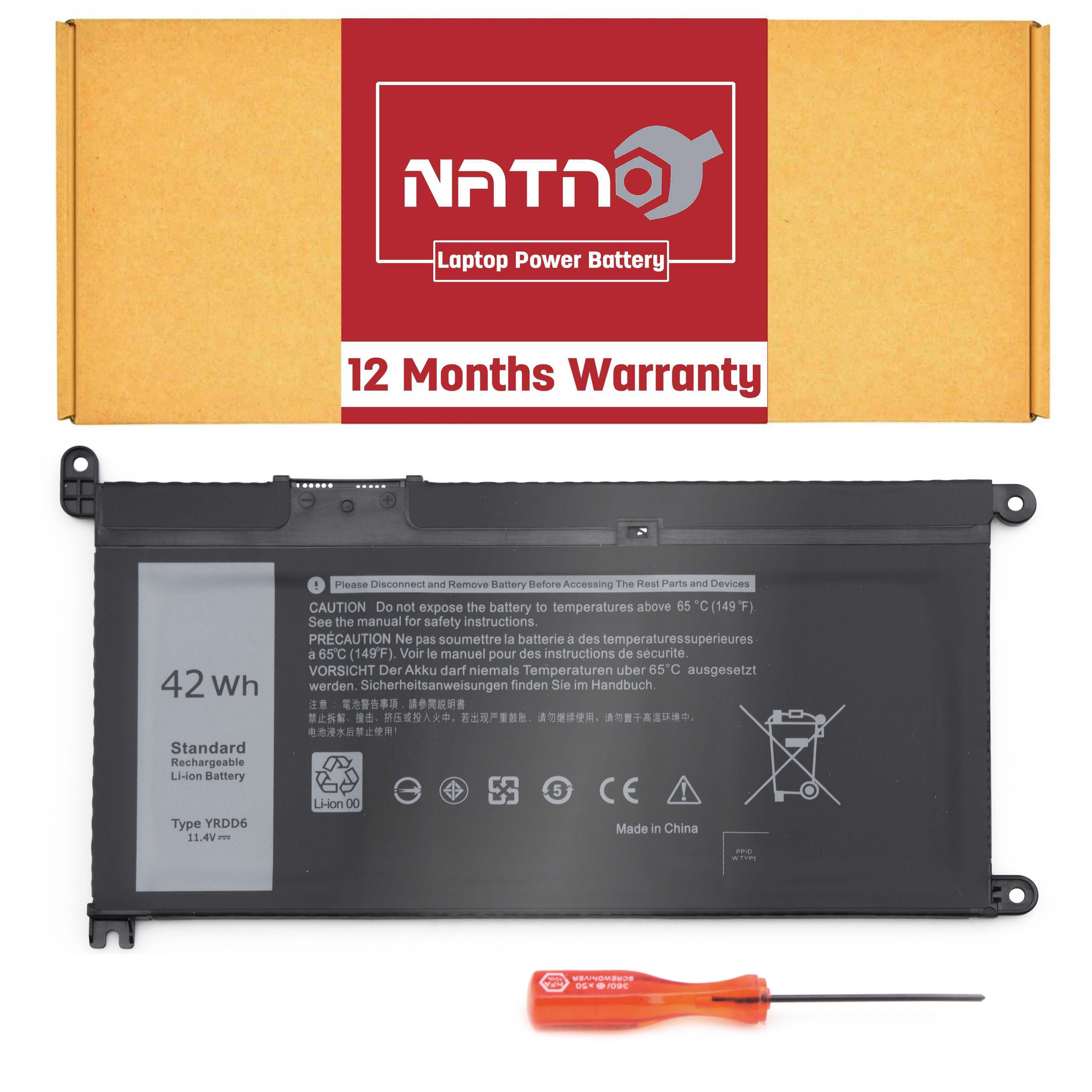 42Wh YRDD6 Laptop Battery for Dell Inspiron 7586 5482 5485 5491 3310 2 ...
