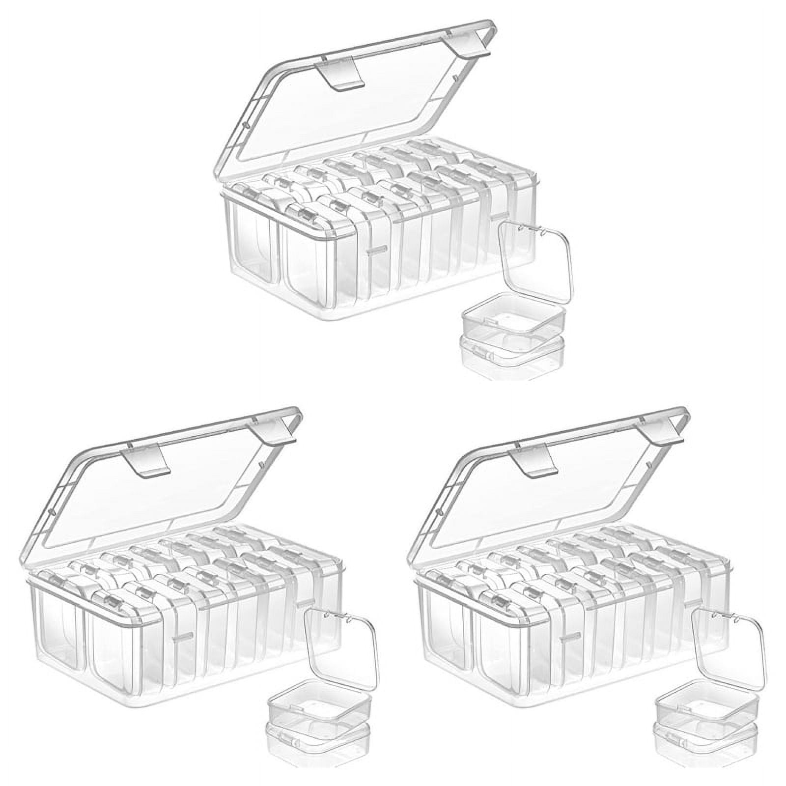 42X Small Storage Box with Lid Small Plastic Clear Box Plastic Storage ...