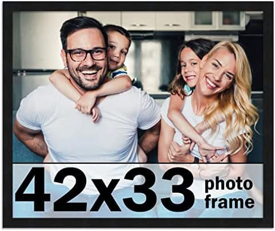 42X33 Frame Black Picture Frame - Complete Modern Photo Frame Includes ...