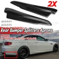 42cm 2x Car Rear Bumper Lip Spats Guard Extend Deflector Lips For BMW ...