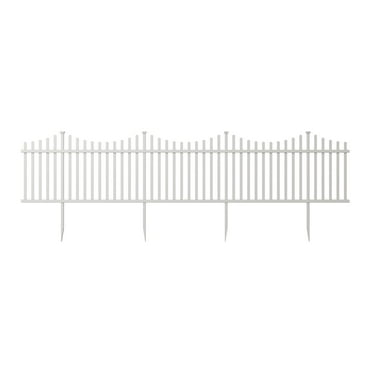 26in H x 24in W (3 Panels) No Dig Zippity Maui Fence Kit, White Vinyl ...