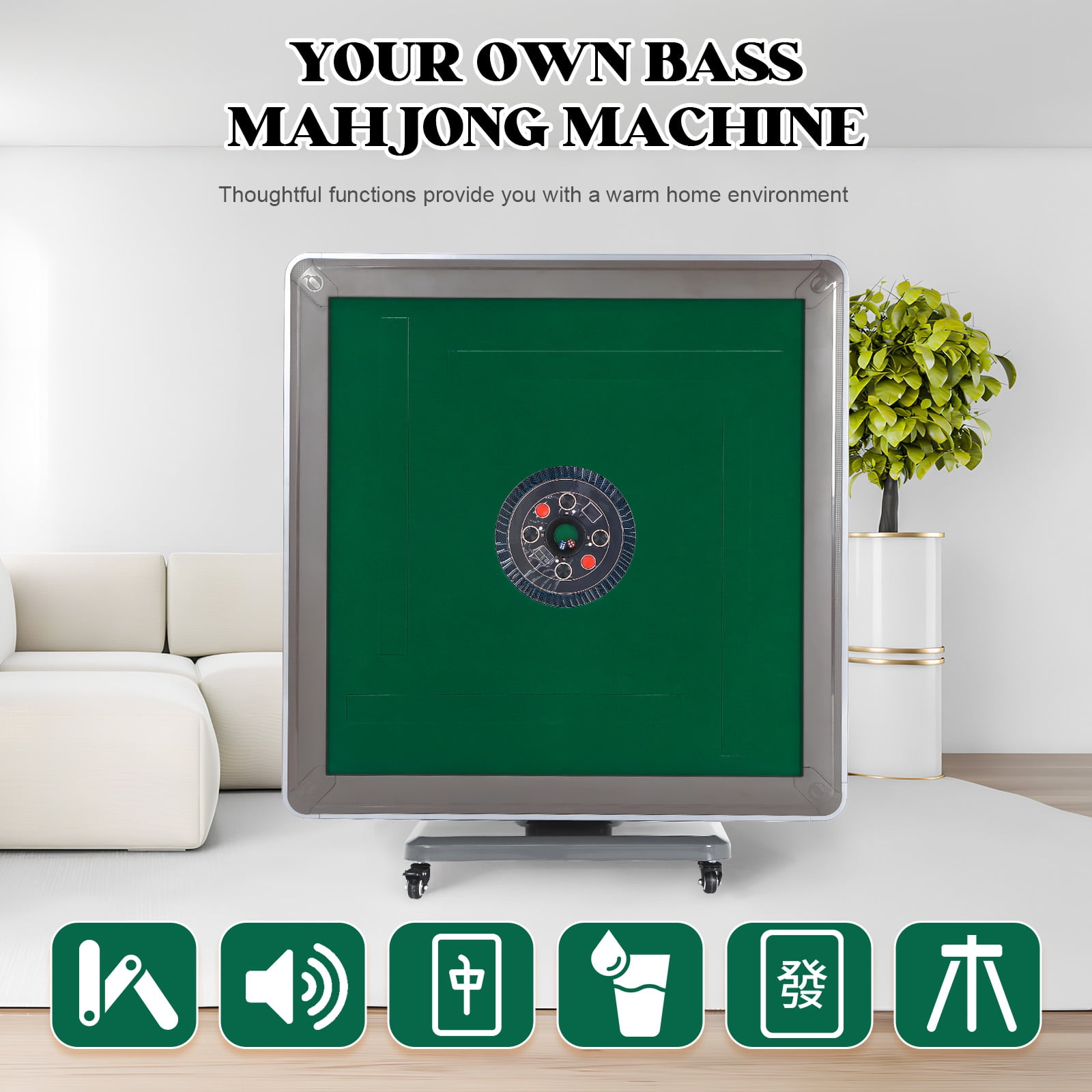 PartyKindom Mahjong Table Foldable Automatic Dual-Purpose Dining and ...