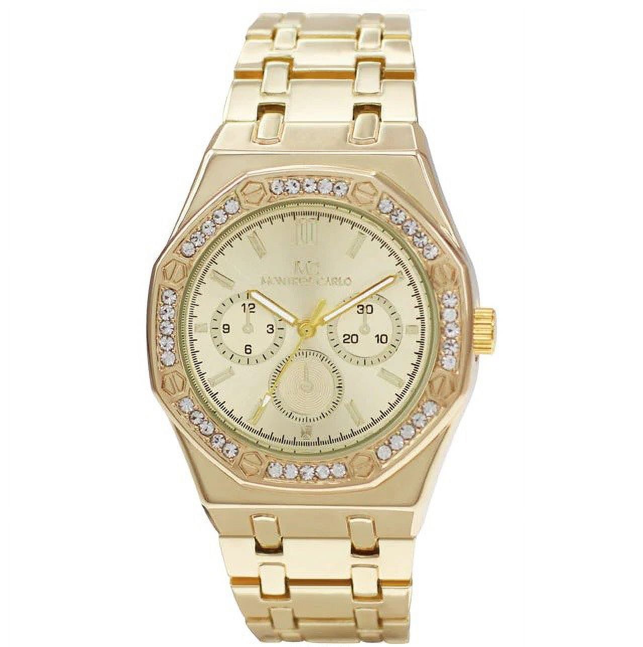 42mm Montres Carlo Men's Fashion Metal Band Modern Dress Sports Watch ...