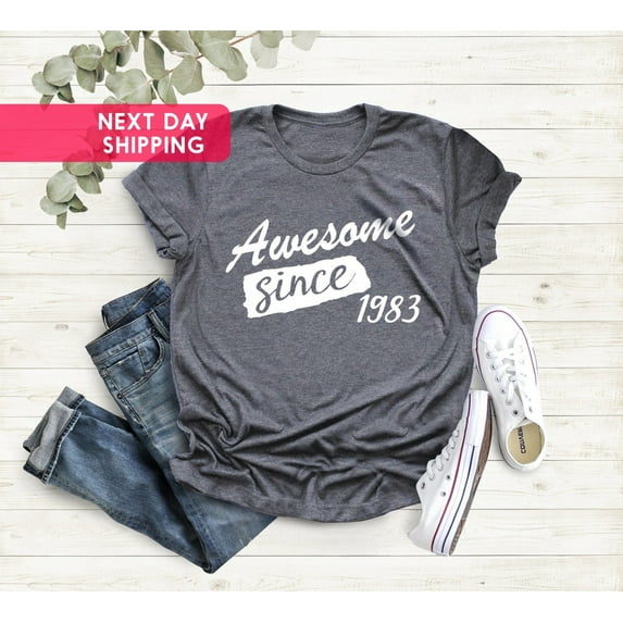 42nd Birthday Shirt, 42nd Birthday Gift, 1983 Birthday Shirt, 42nd Birthday Woman Shirt, 42nd ...