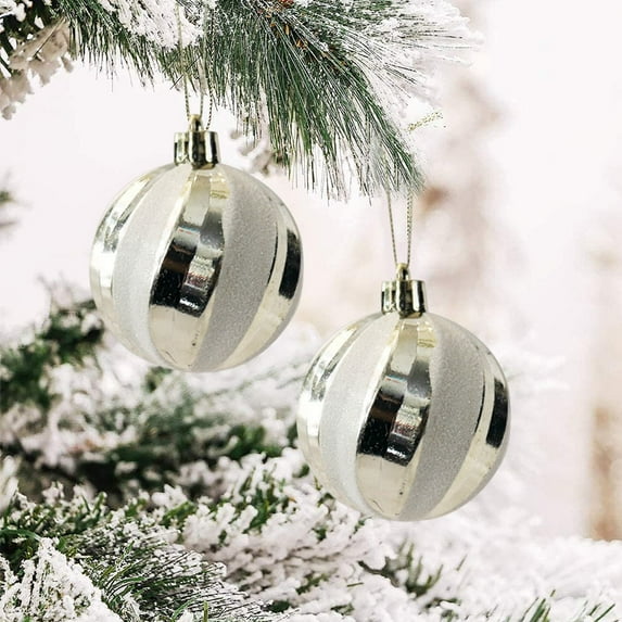 42pc Christmas Decoration Set, Electroplated Plastic Holiday Ornaments ...