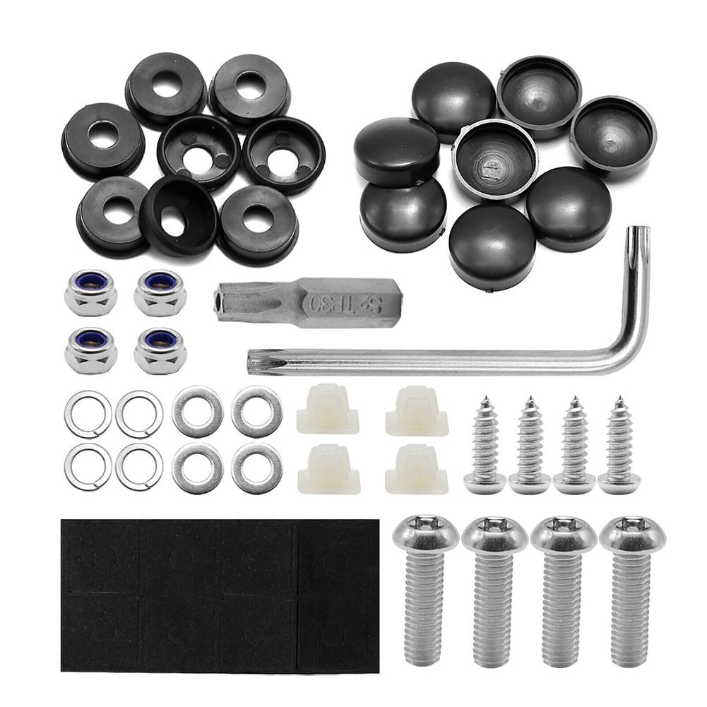 42pc Universal License Plate Screws Anti Theft Auto Security ...