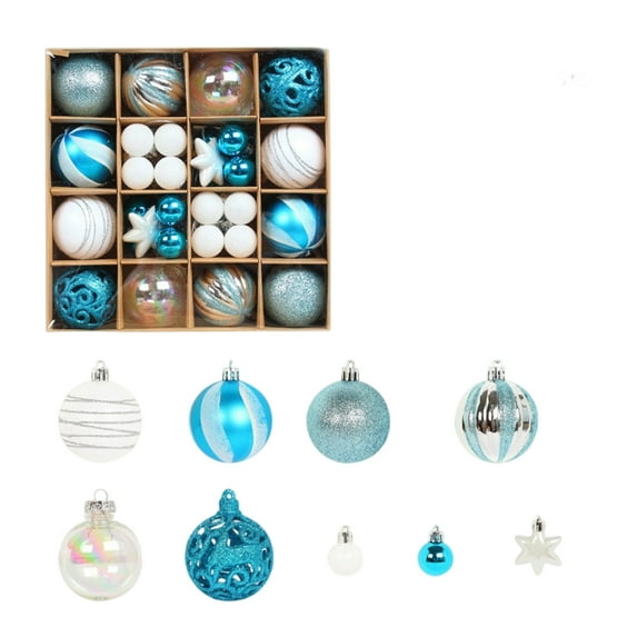 42pcs Christmas Ball Ornaments 2.3 Inch Plastic Ball Decorations For ...